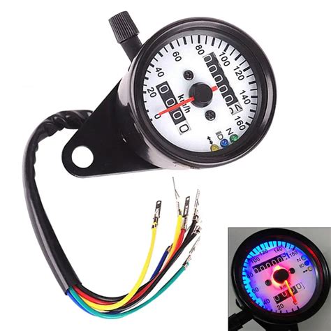 Motorcycle Universal Speedometer Odometer Led Backlight