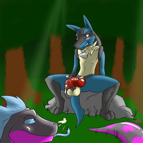 Rule 34 Anthro Blue Eyes Blush Canine Cum Duo Forest Grin Hi Res Knot