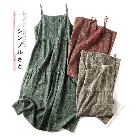 린메이 일본식 모리 소녀 2022 여름 새로운 복고풍 꽃 서스펜더 스커트 느슨한 캐주얼 올 매칭 불투명 조끼 스커트 위시버킷