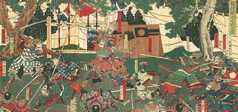 【刀剣ワールド】歌川芳虎 作 「桶狭間大合戦之図」（武者絵）