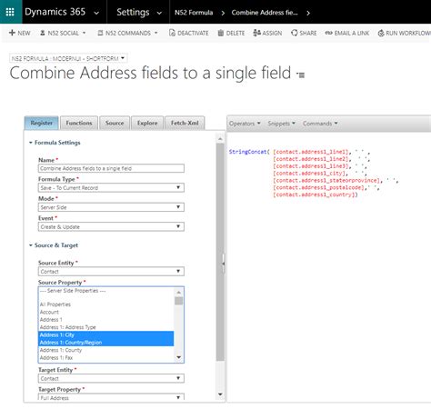 XRM Formula 127 Combine Address Fields To A Single Field North52 Support