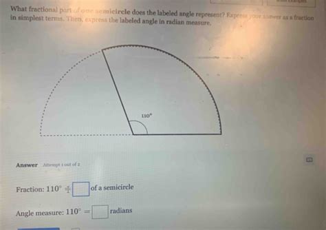 Solved Noumple What Fractional Part Of One Semicircle Does The Labeled