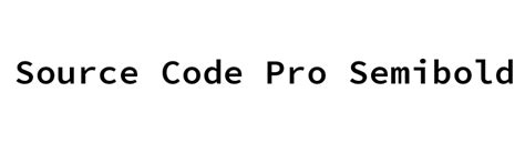 Source Code Pro SemiBold Font FFonts Net