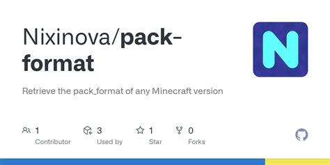 GitHub Nixinova Pack Format Retrieve The Pack Format Of Any