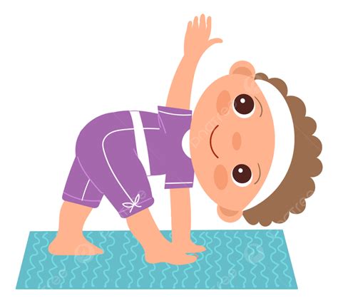 행복한 아이 아침 운동 요가 작은 건강한 Png 일러스트 및 벡터 에 대한 무료 다운로드 Pngtree