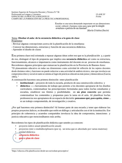 Cfpp Iv Clase 2 Secuencias Didácticas Pdf Enseñando Evaluación