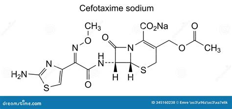 Cefotaxime Molecule Molecular Structures Third Generation Cephalosporins 3d Model Structural