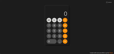 GitHub Peac H 20 Javascript Calculator