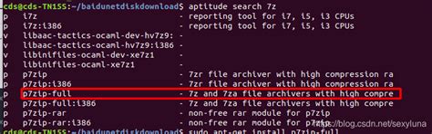 Linux下7z文件的解压与打包p7zip Full Csdn博客