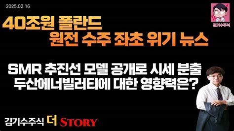 40조원 폴란드 원전 수주 좌초 위기 Smr 추진선 모델 공개로 시세 분출두산에너빌러티에 대한 영향력은 Youtube