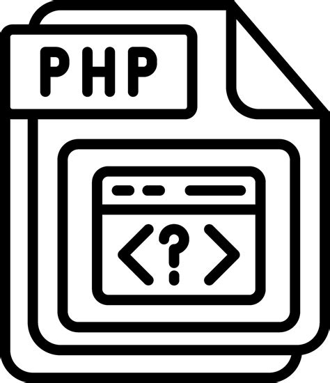 Php Line Icon Design 46904851 Vector Art At Vecteezy