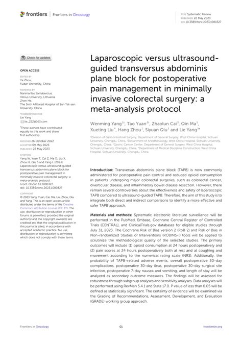 Pdf Laparoscopic Versus Ultrasound Guided Transversus Abdominis Plane