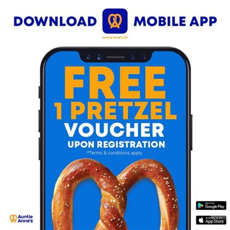 Auntie Anne S App Promotion FREE 1 Pretzel Voucher Upon Registration