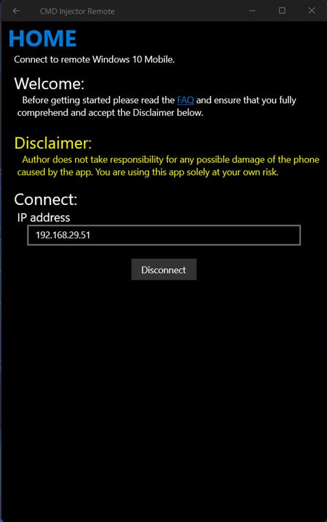 Github Fadilfadz01cmdinjectorremote A Command Prompt Remote For Windows 10 Mobile