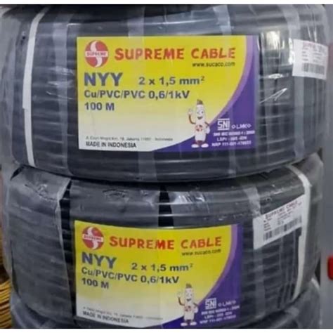 Jual Kabel Listrik Tunggal Kawat SUPREME NYY X Mm X Mm Hitam Meteran SNI Shopee Indonesia
