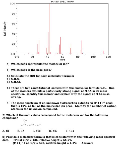 [solved] Mass Spectrum Lab Report 458 Part 5 Spectrometric Methods