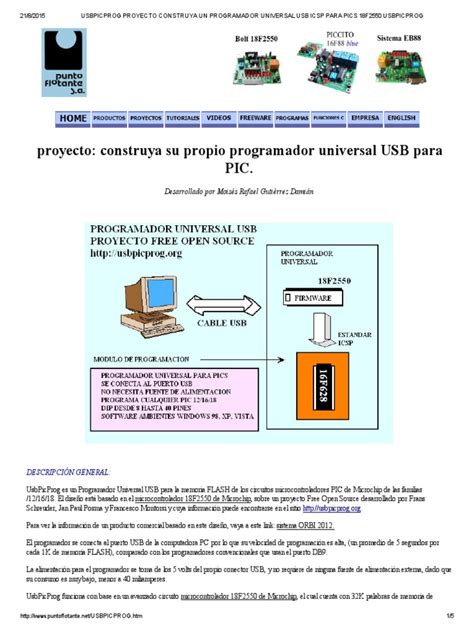 Usbpicprog Proyecto Construya Un Programador Universal Usb Icsp Para