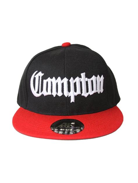 Academy Compton Snapback Hat Black Red
