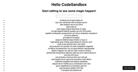 React Codesandbox