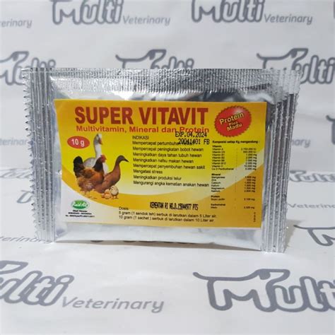 Jual Super Vitavit 10gram Raid All Multivitamin Mineral Dan Protein Untuk Ayam Dan Bebek