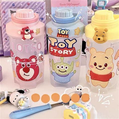 ขวดน้ําดื่ม ลายการ์ตูนดิสนีย์ Toy Story หมีพูห์น่ารัก แบบพกพา ขนาด 500