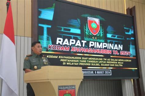 Pangdam XIV Hsn Memimpin Rapim Kodam TA 2024 SULAWESI TERKINI