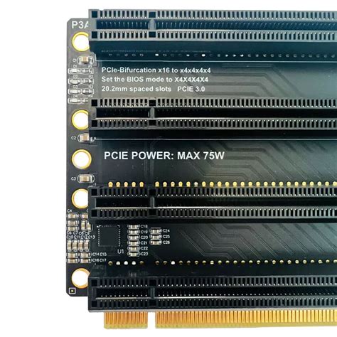 Natefemin Versatile Pcie X16 To 4x4 Splitter Card For All Pcie Devices