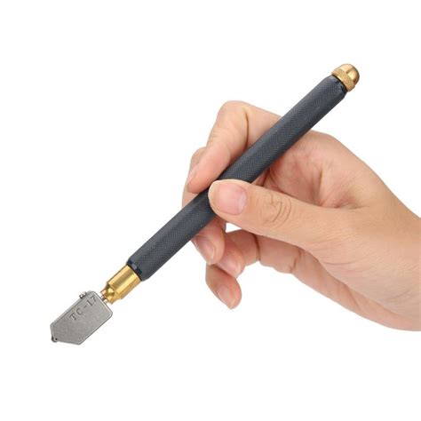 Oil Feed Glass Cutter Metal Handle Diy Glass Tile Grandado