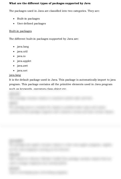 SOLUTION Different Types Of Packages In Java Studypool