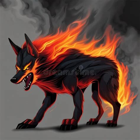 Wolf Flaming Stock Illustrations 101 Wolf Flaming Stock Illustrations