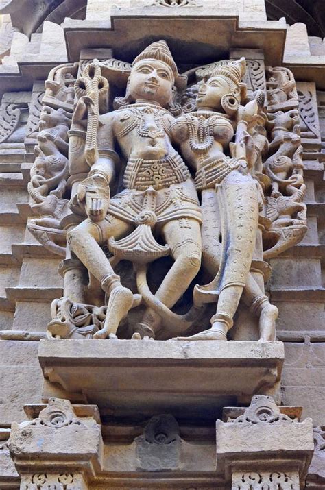 Statues Jain Temple Complex At Jaisalmer Fort Rajasthan India Stock
