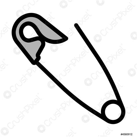 Tailor Safety Pin Icon Stock Vector Crushpixel