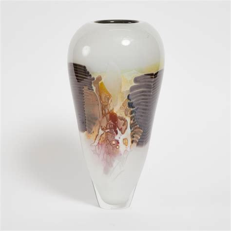 Lot Sally Rogers American 20th Century Studio Glass Vase 1986