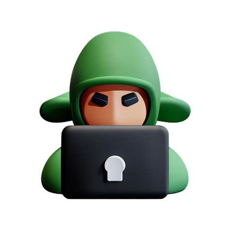 Hacker 3d Rendering Icon Illustration 28568417 Png