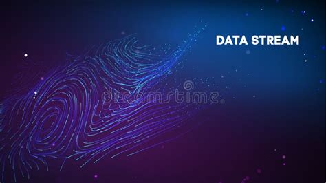 Abstract Purple Data Stream Abstract Digital Background Cloud Technology Big Data Technology