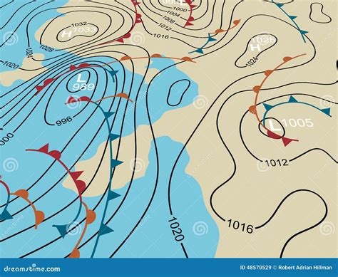 Weather System Map Stock Vector Image Of Graphic Front 48570529