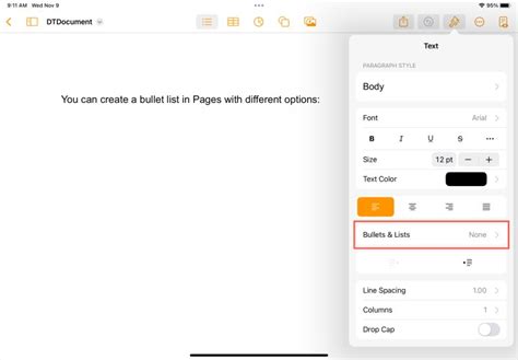 How To Add Bullets In Apple Pages Digital Trends
