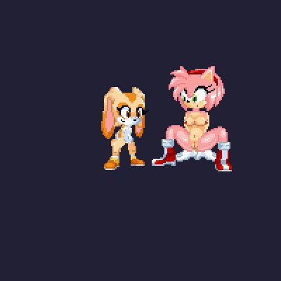 Rule 34 2girls Amy Rose Animated Anthro Breasts Cream The Rabbit