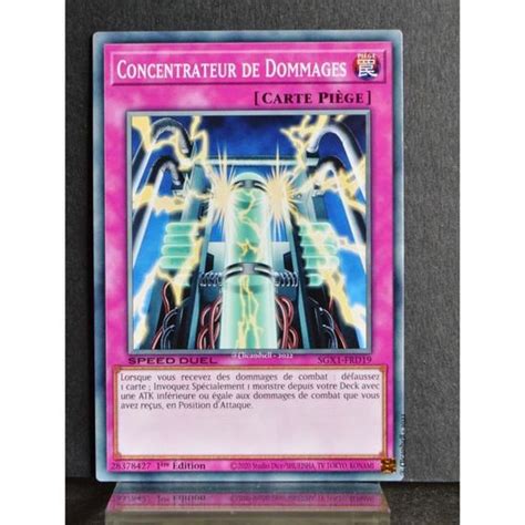 Carte YU GI OH SGX FRD Concentrateur De Dommages NEUF FR Cdiscount Jeux Jouets