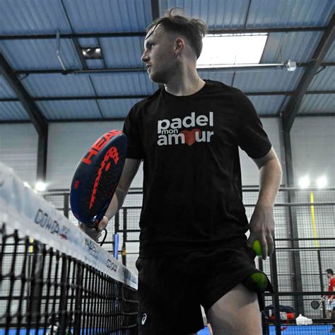 T Shirt Padel Mon Amour Technique Noir