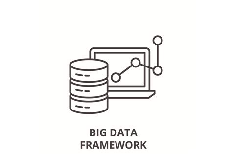 Big Data Framework Line Icon Concept A Technology Illustration By