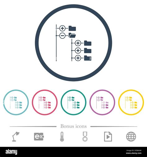 directory browser flat color icons in round outlines 6 bonus icons