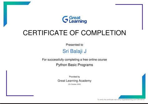 Sri Balaji J On Linkedin Pythonprogramming Greatlearning