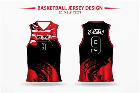 농구 유니폼 디자인과 템플릿 프리미엄 벡터
