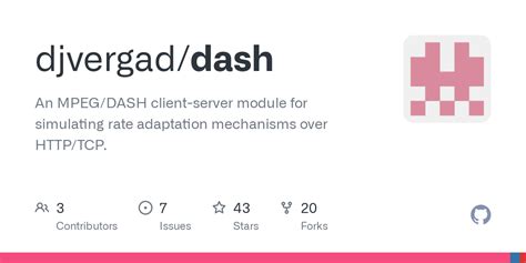 Github Djvergaddash An Mpegdash Client Server Module For