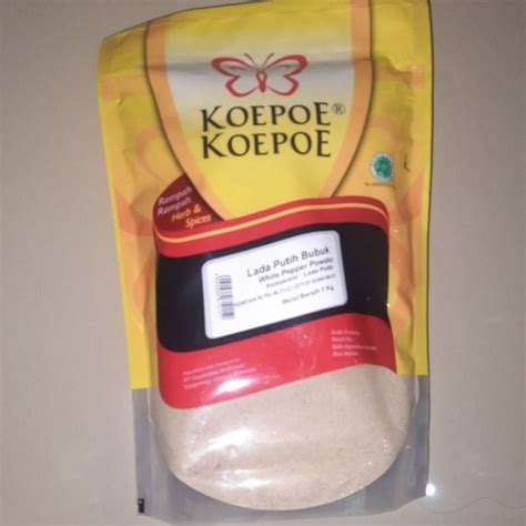 Jual Promo Lada Bubuk 1kg Koepoe Koepoe Exp Feb 2027 Lada Putih Bubuk Merica Bubuk Shopee