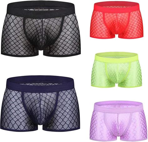 Celucke Unterwäsche Herren Transparent Männer Niedrige Taille Mesh