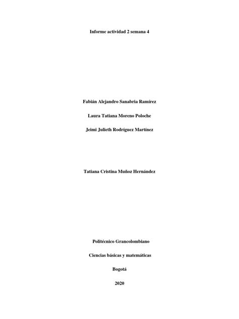 Matematicas Semana 4 1 Pdf Enseñanza De Matemática Violencia