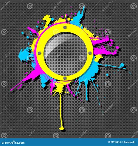 Cute Circular Transparency Grunge Frame Stock Vector Illustration Of