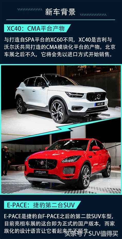 豪華入門suv的不同詮釋：沃爾沃xc40對比捷豹e Pace，你選擇誰？ 每日頭條